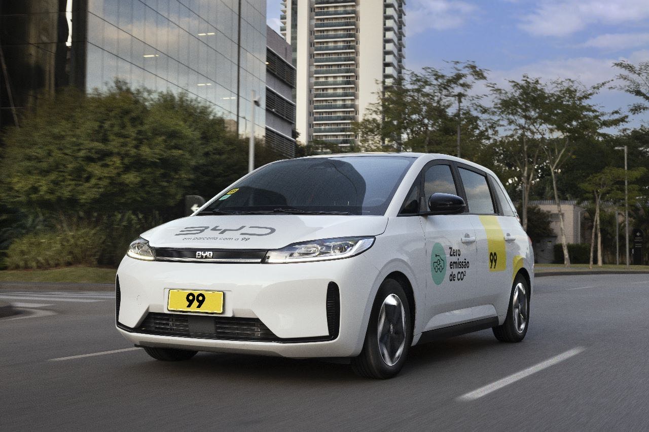 BYD Expands the Offering of EVs for Ride Hailing With 99 in São Paulo